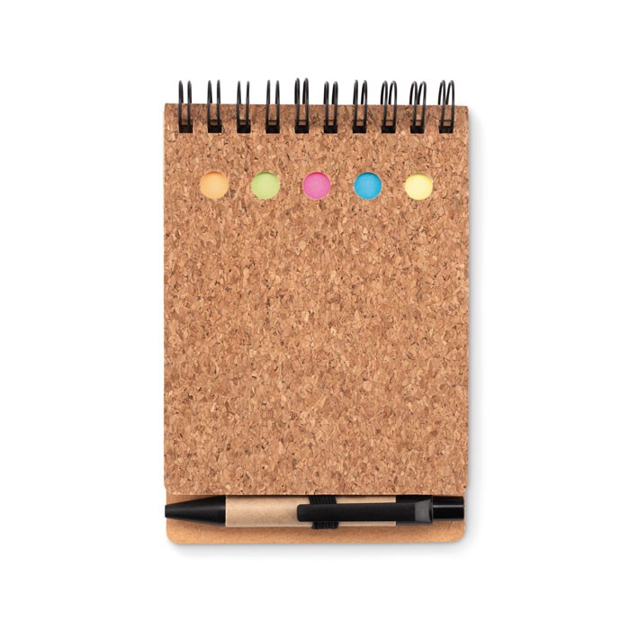 Bloc A7 personnalisé + notes + stylo en liège - MULTICORK Bloc A7 personnalisé + notes + stylo en liège - MULTICORK