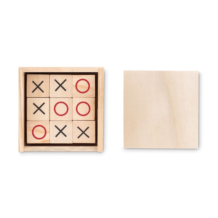 Jeu de morpion personnalisé en bois - TIC TAC TOE