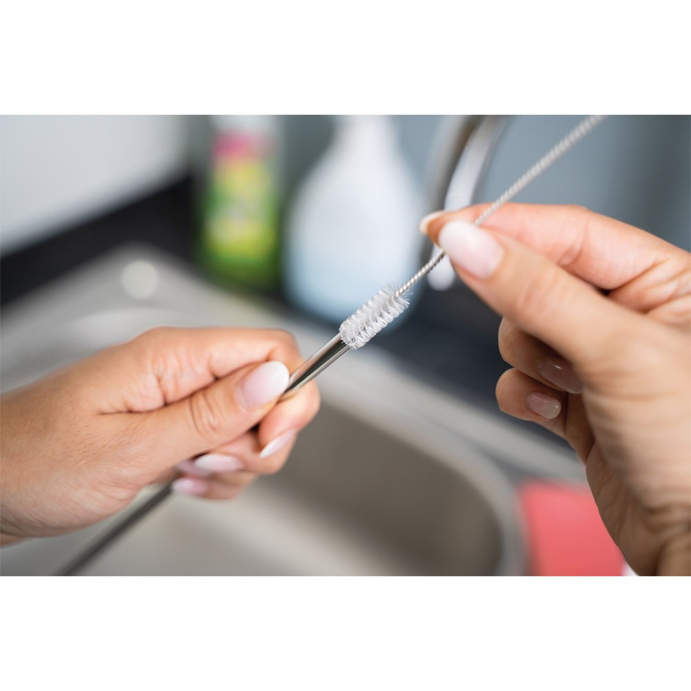 Set de pailles et goupillon personnalisé en acier inoxydable - SETINOX